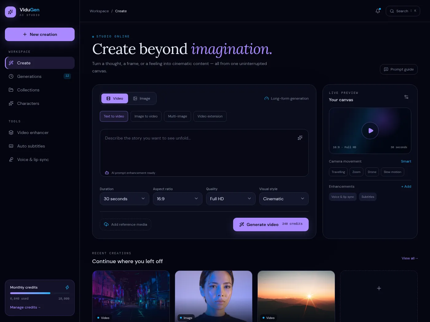 ViduGen AI Studio