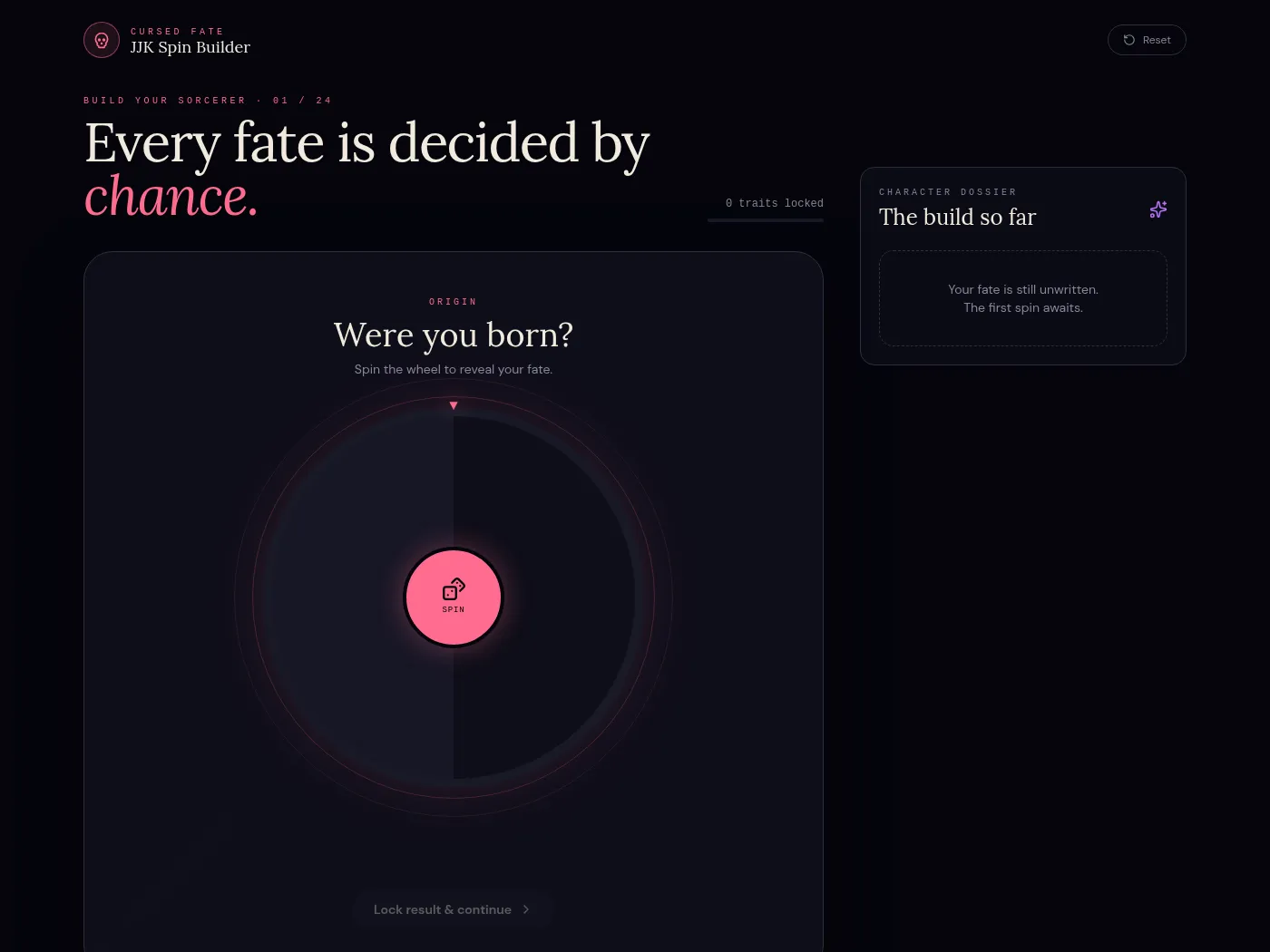 JJK Character Spin Builder