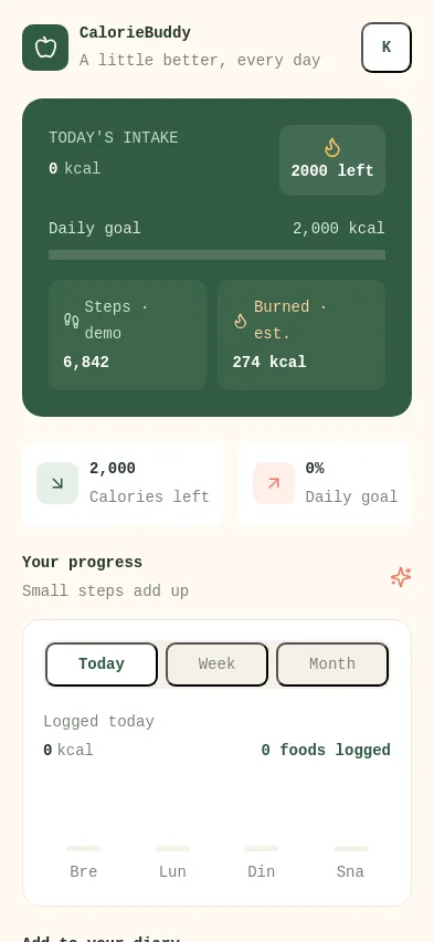 CalorieBuddy Fitness App