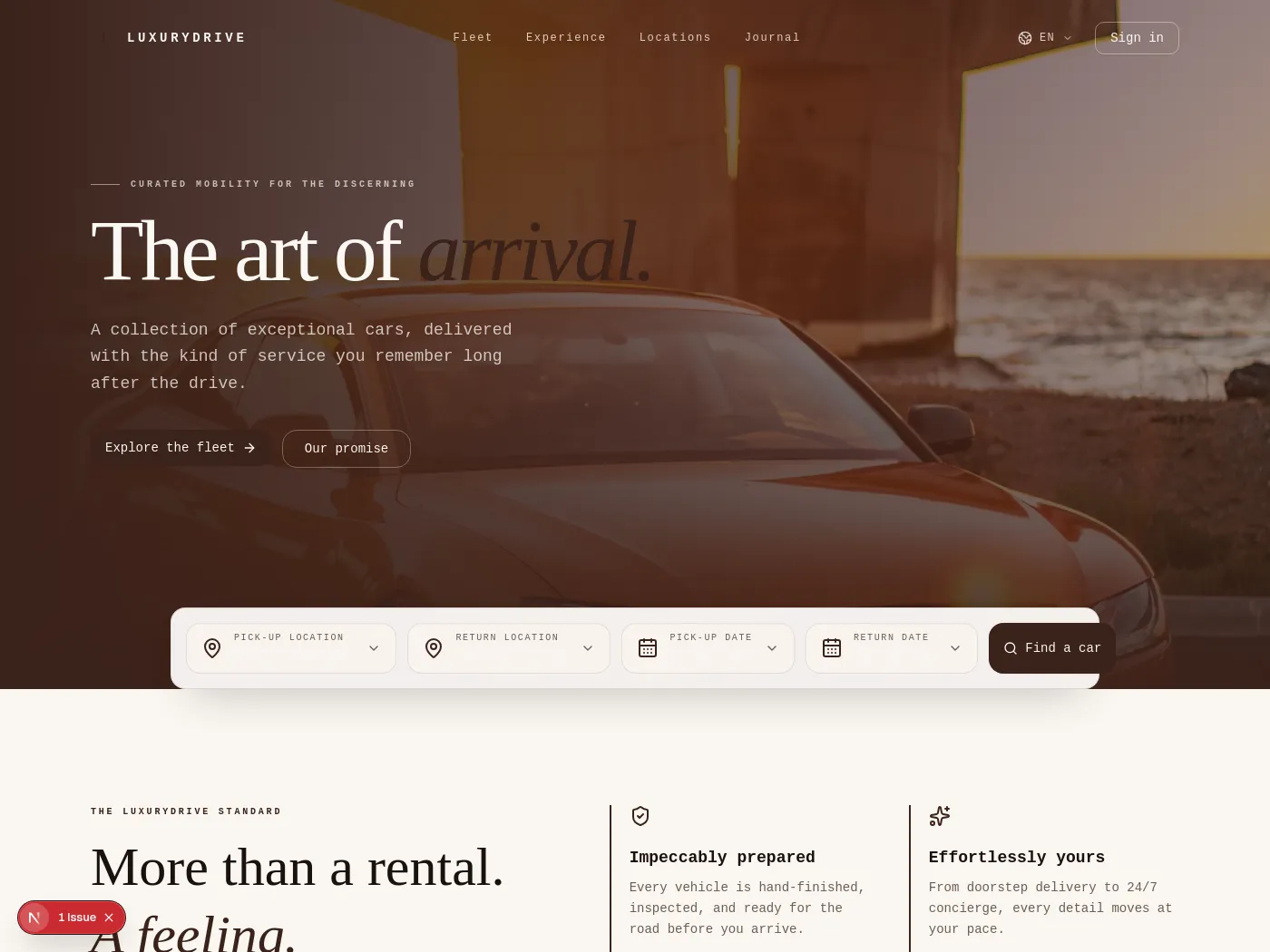 LuxuryDrive Car Rental Suite