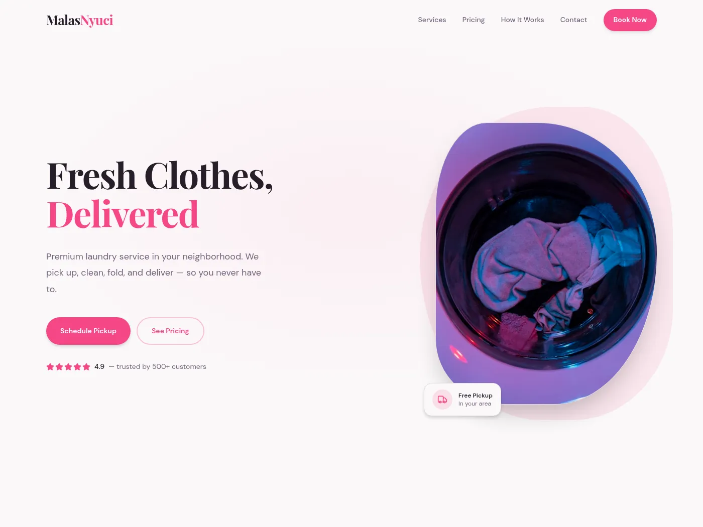 MalasNyuci Laundry Site