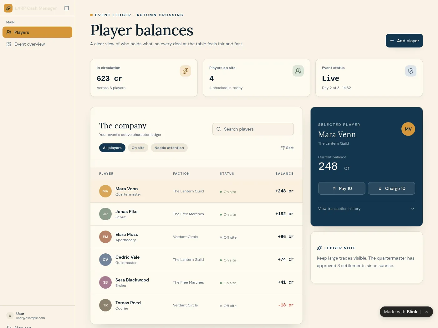 LARP Cash Manager
