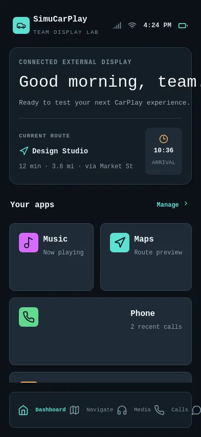 SimuCarPlay Dashboard