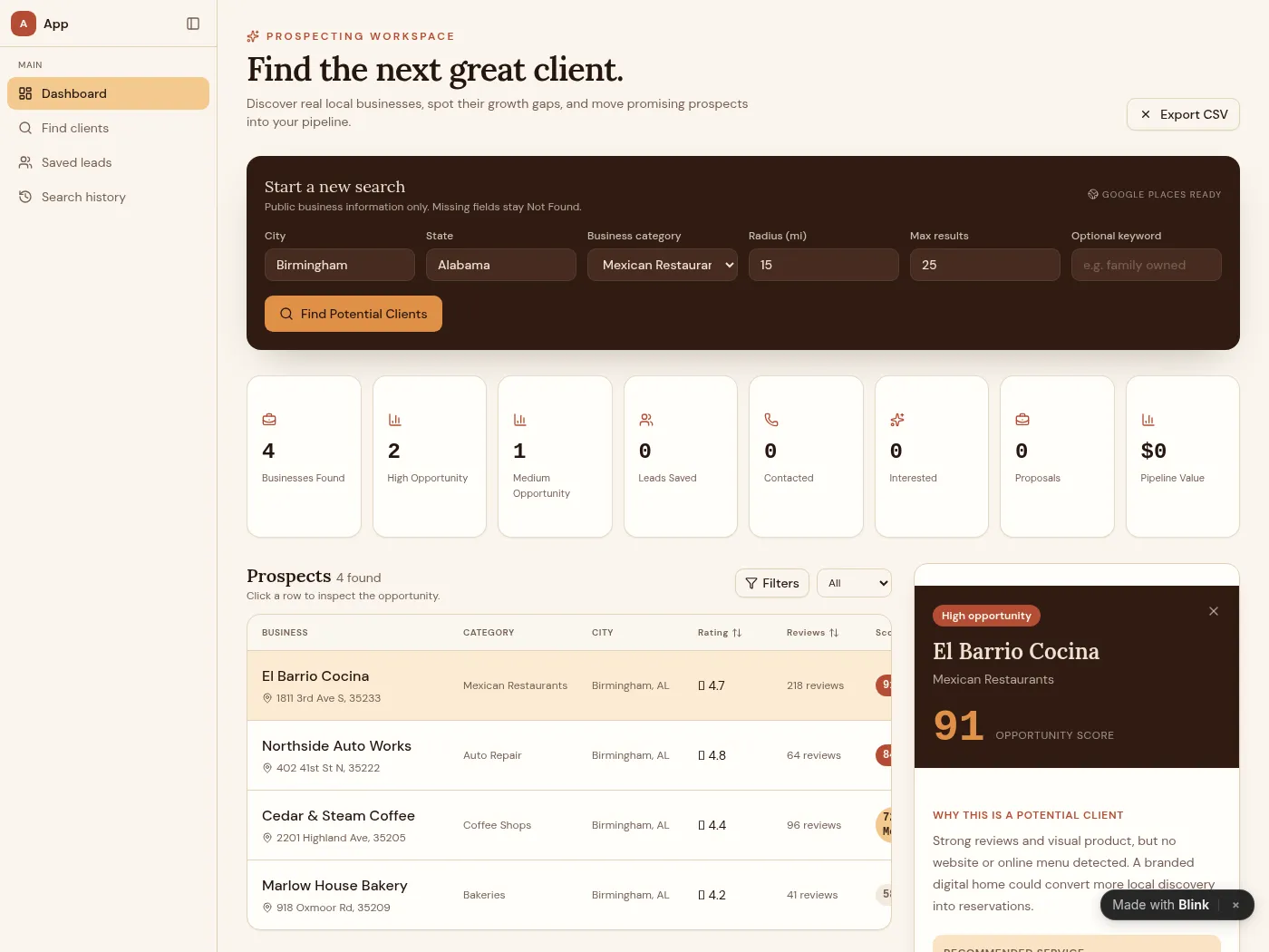 Local Client Finder