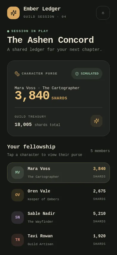 LARP Wallet Simulator