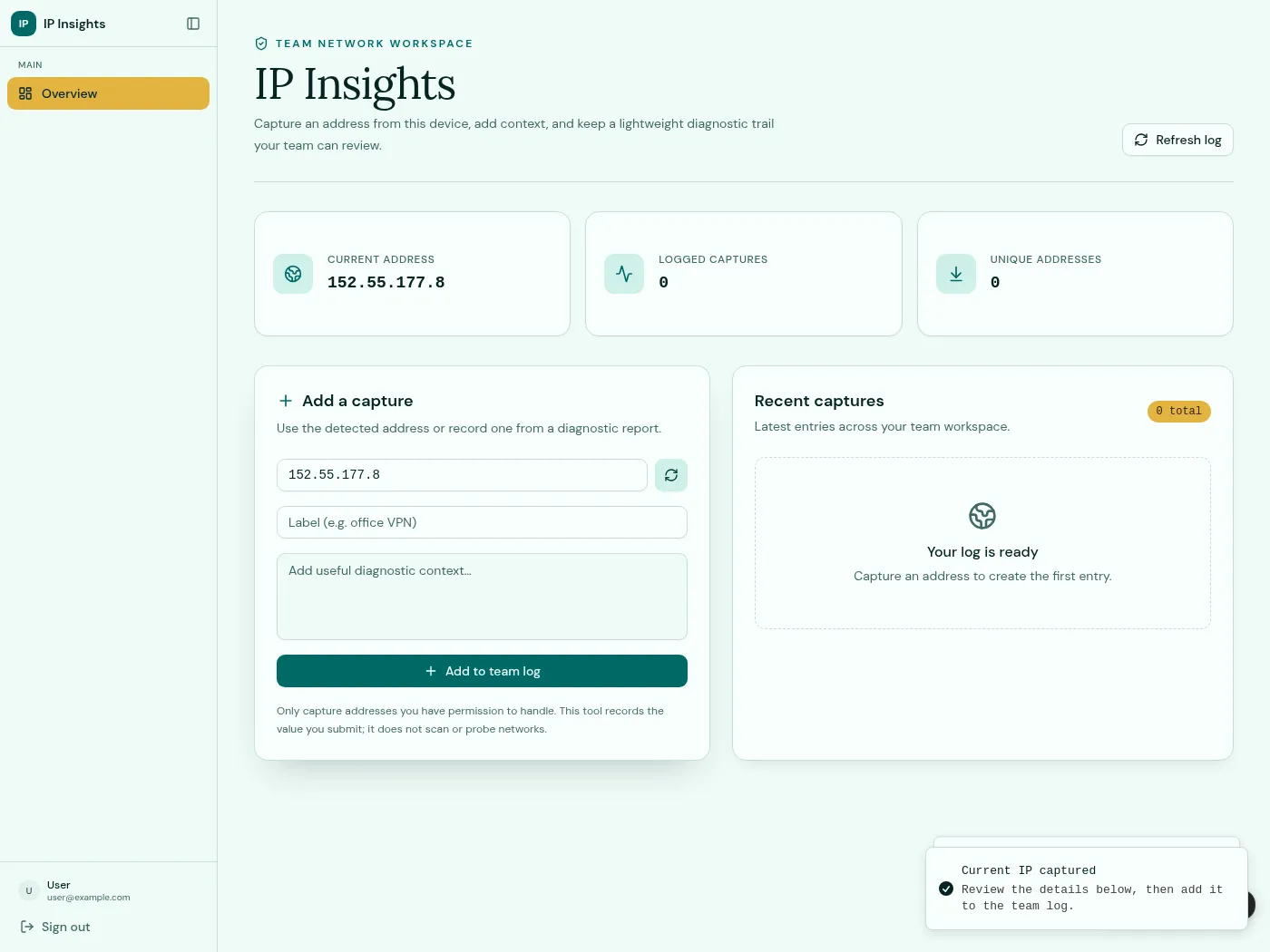 IP Insights Dashboard
