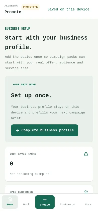 AllNeeda Promo App