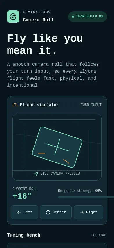 Elytra Camera Roll Addon