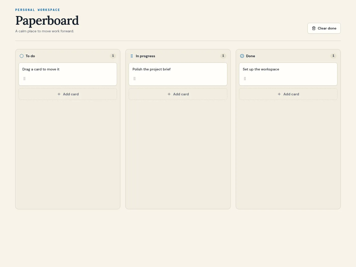 Simple Kanban Board