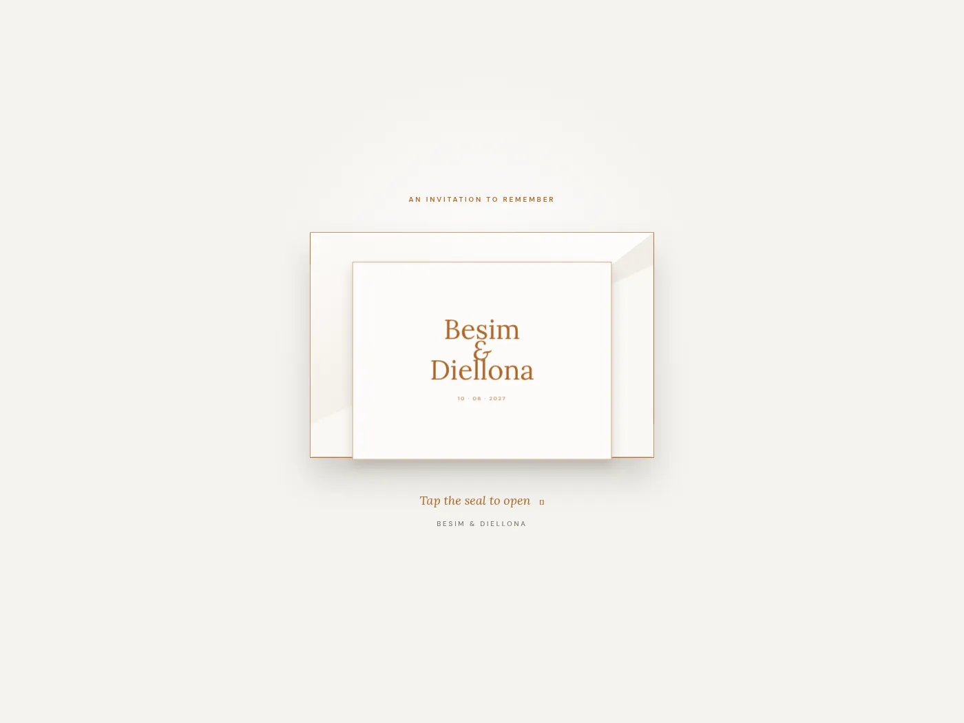 Ivory Vogue Wedding Invite