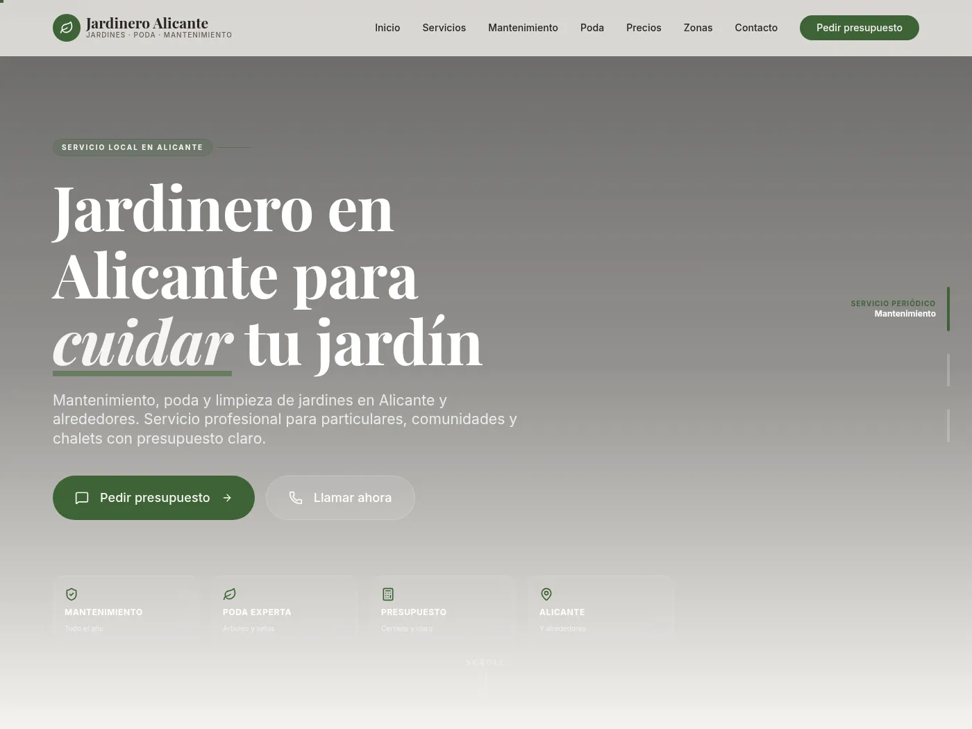 Jardinero Alicante Web