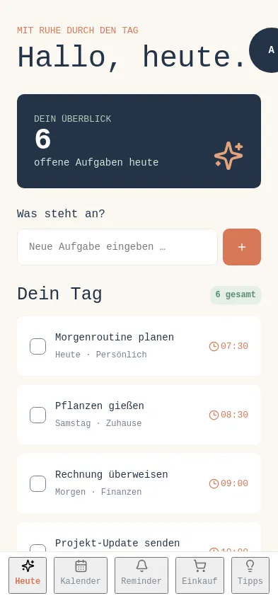 AlltagsOrganizer App