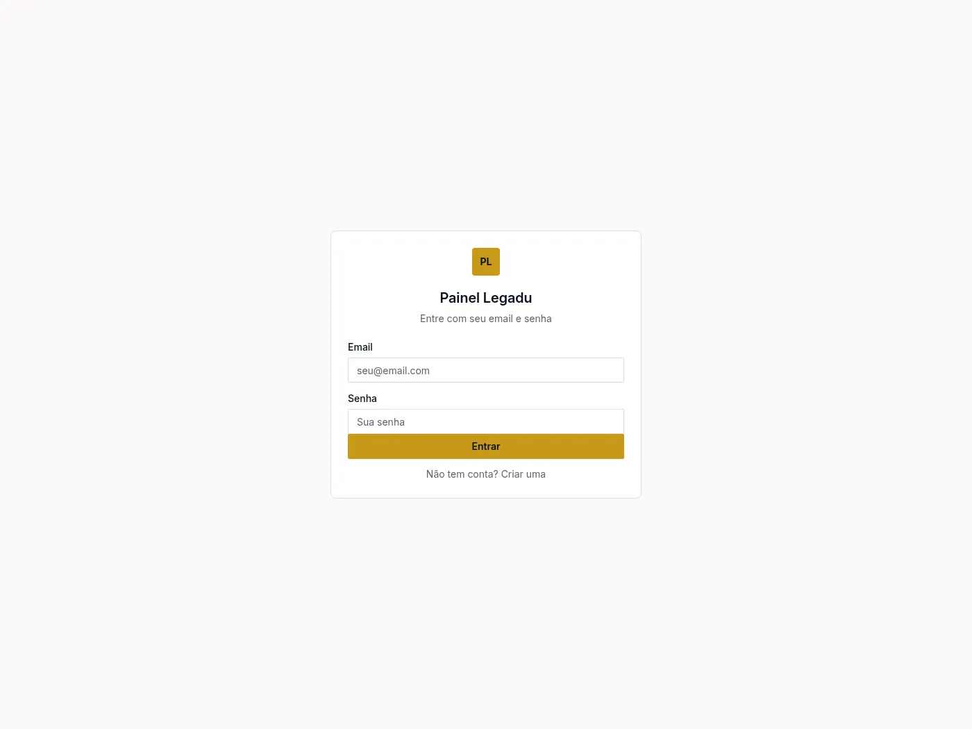 Painel Legadu CRM