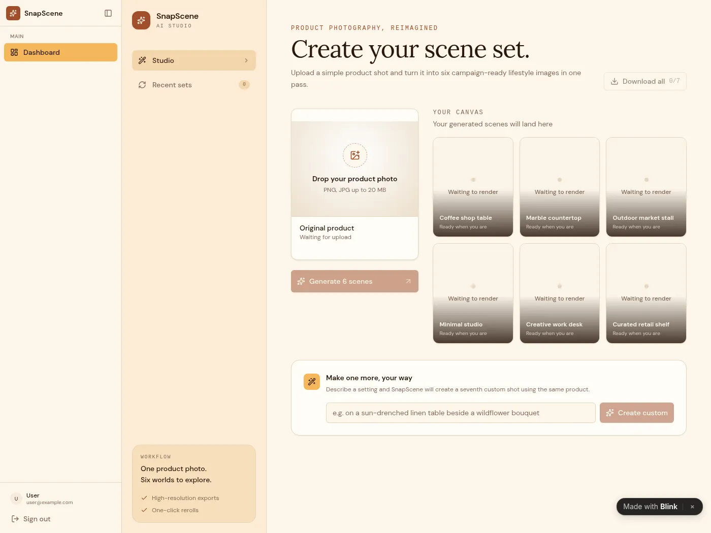 SnapScene AI Studio