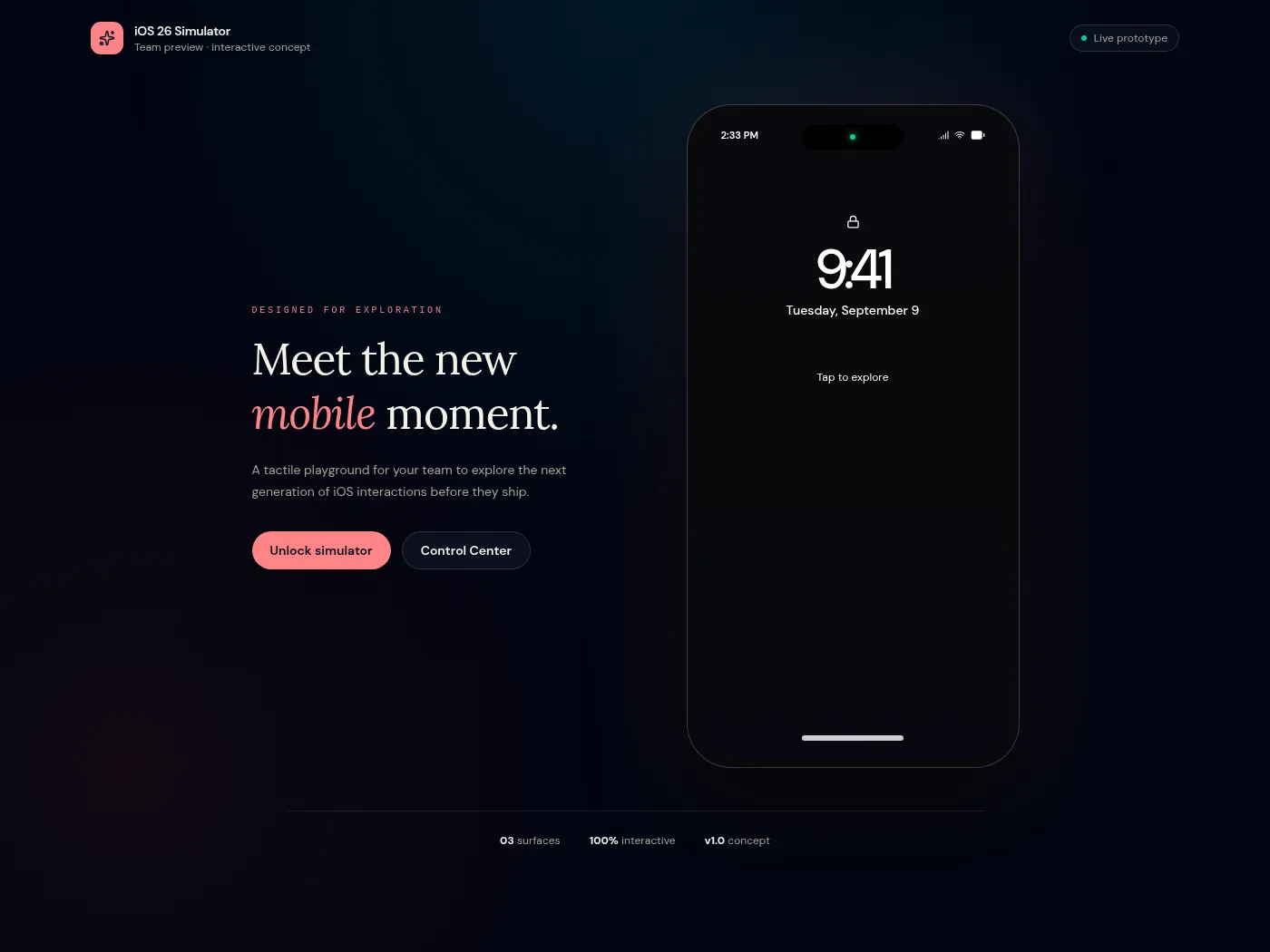 iOS 26 Web Simulator
