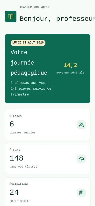 Teacher Pro Notes Sénégal