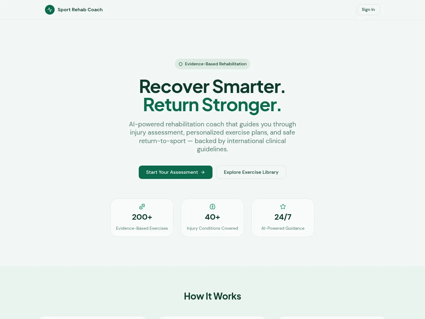 Sport Rehab AI Coach