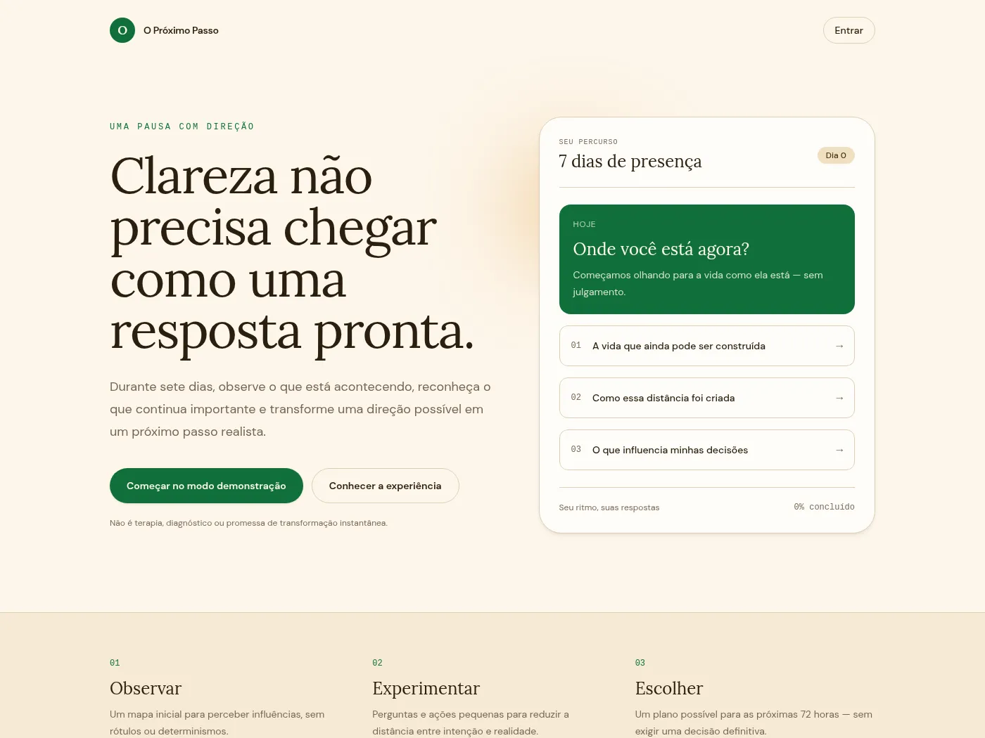 O Próximo Passo