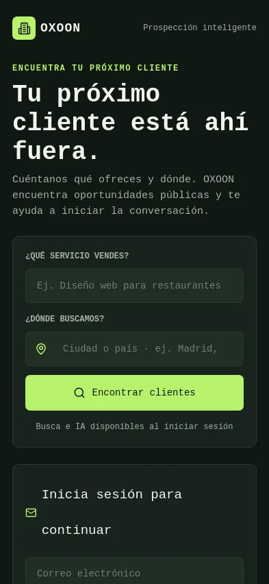 OXOON Service Finder