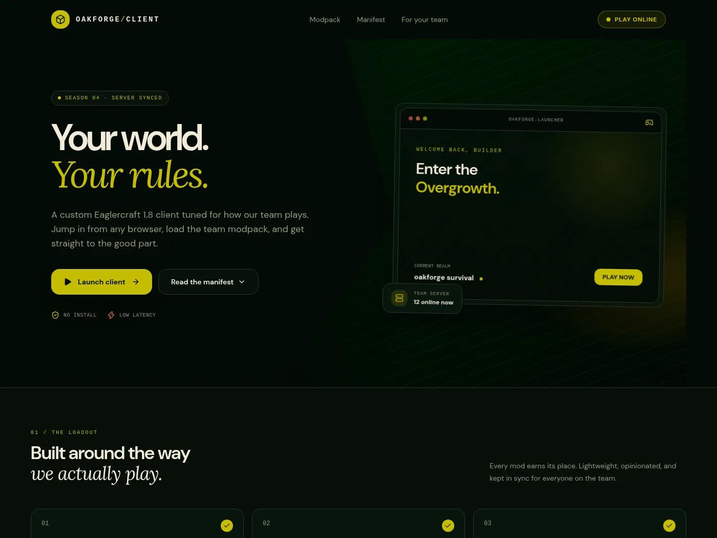 Eaglercraft Modded Web Client