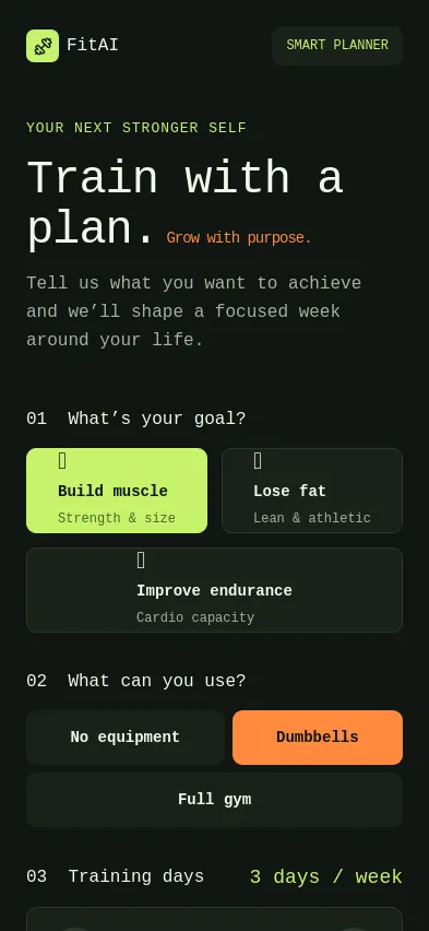 FitAI Workout Planner