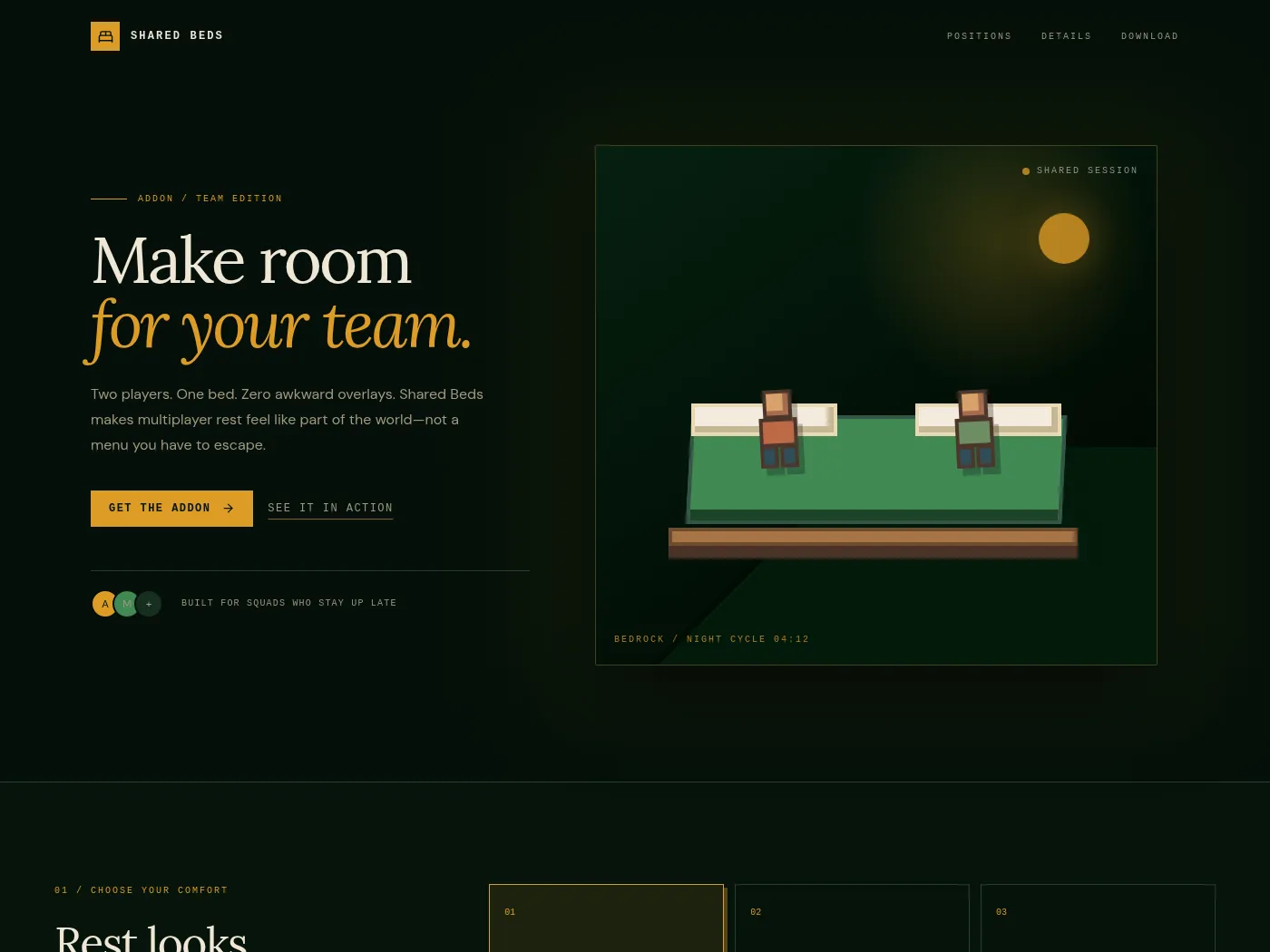 Shared Beds Minecraft Addon