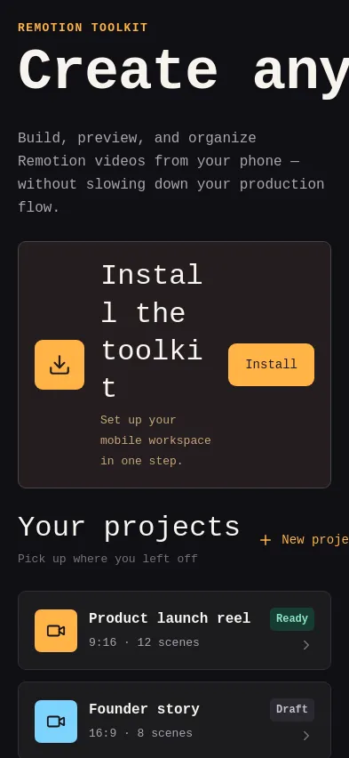 Rempotion Toolkit