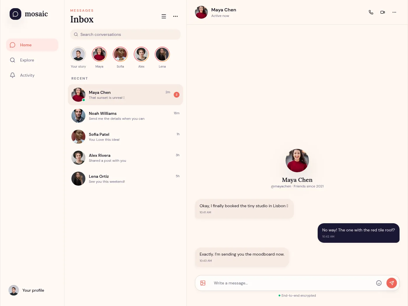 Modern InstaChat Web