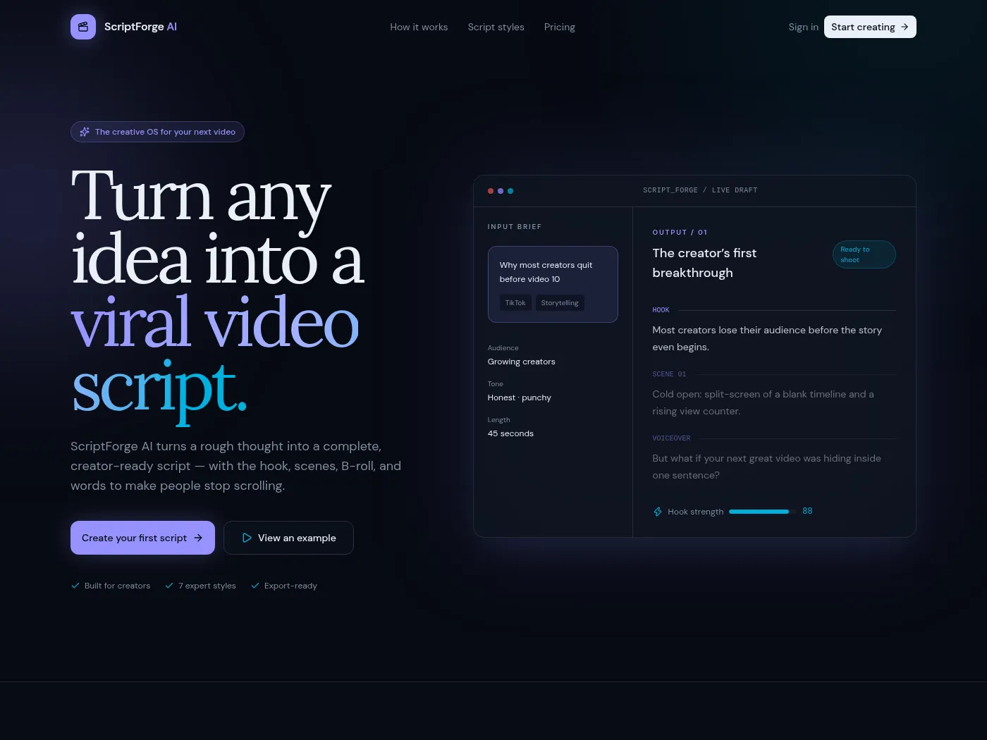 ScriptForge AI