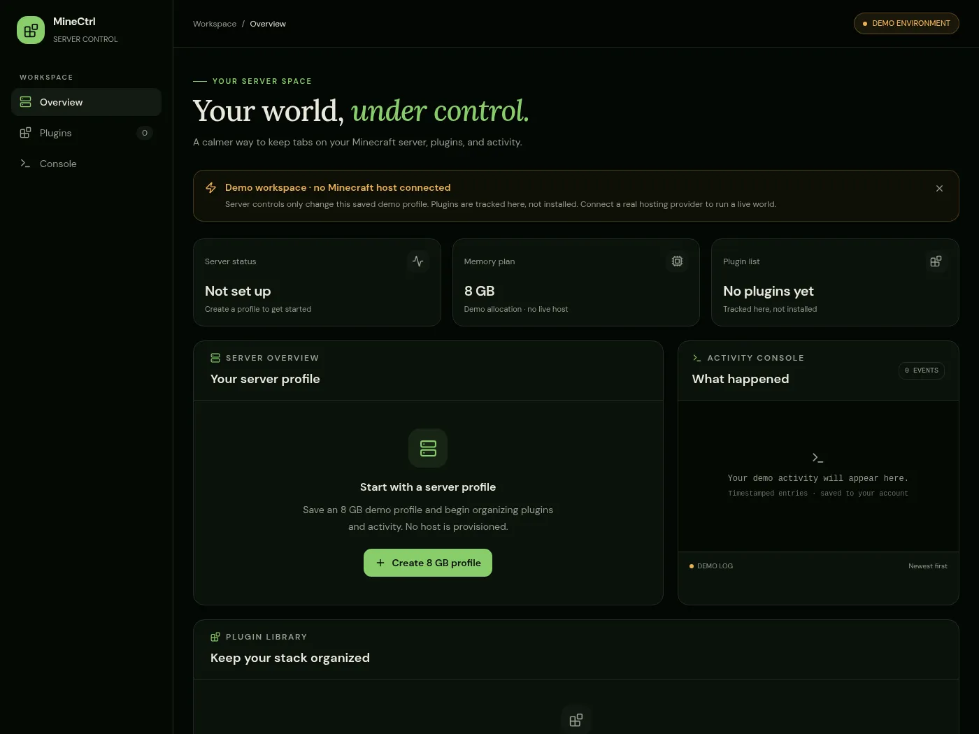 MineCtrl Server Manager
