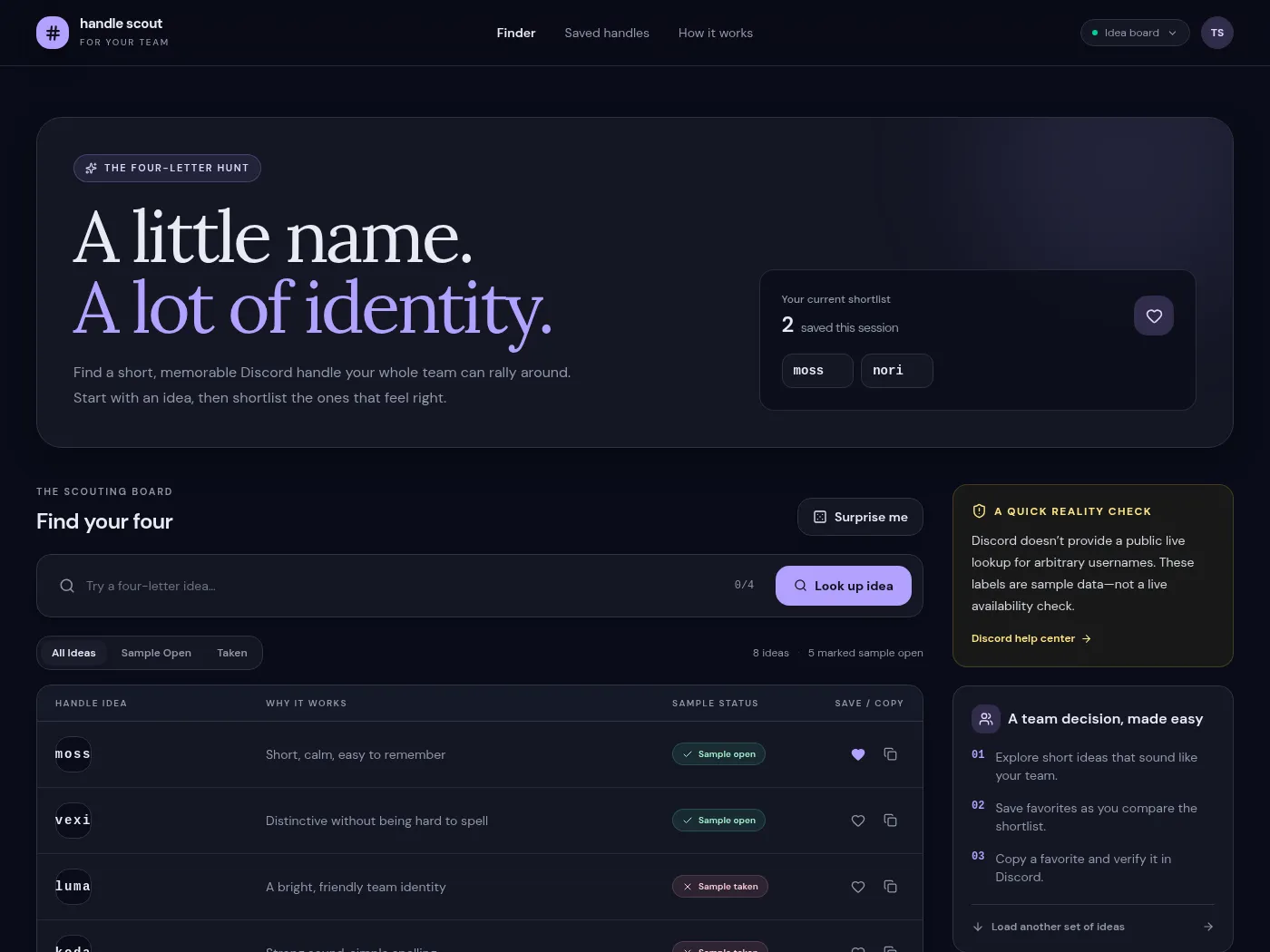 Discord Handle Scout
