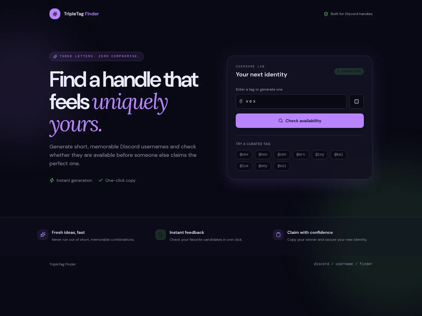 TripleTag Finder