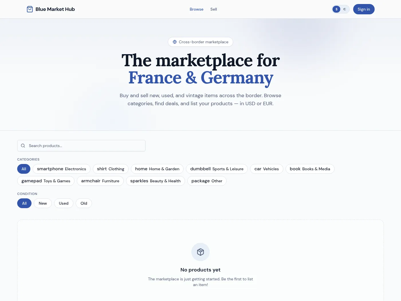 Blue Market Hub