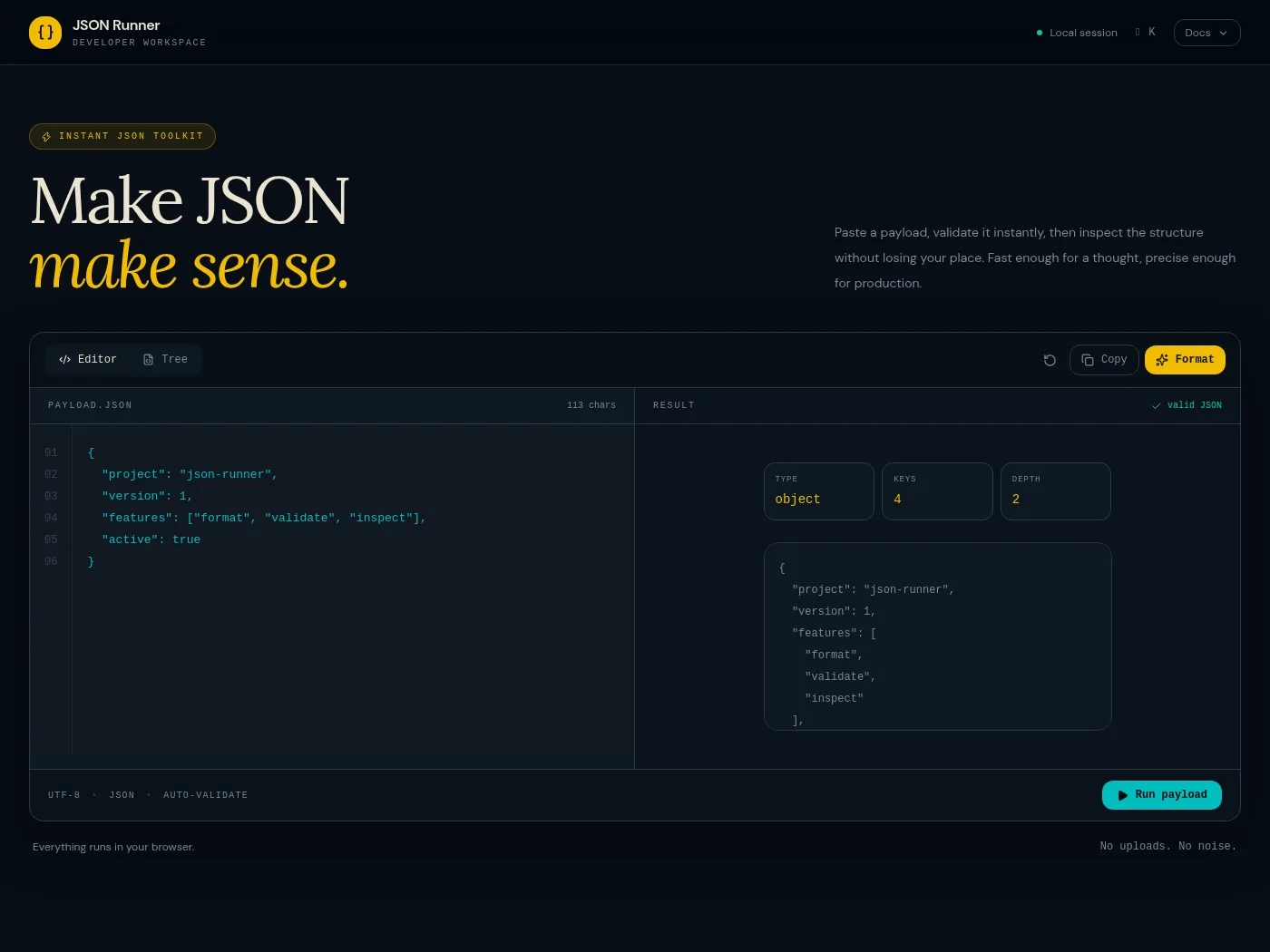 JSON Runner