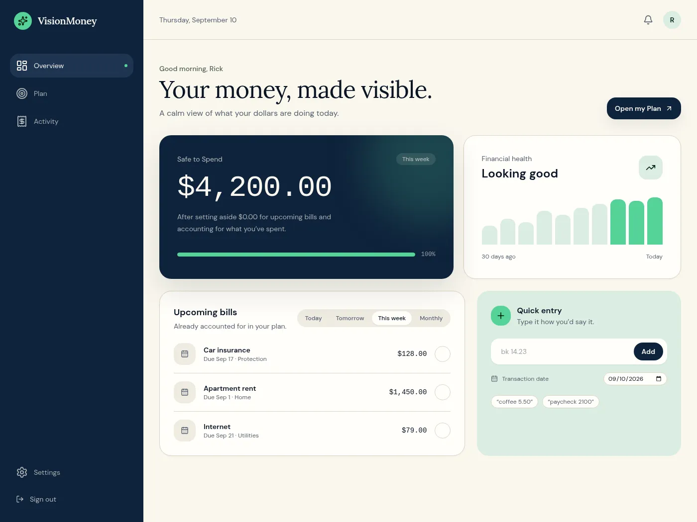 VisionMoney App