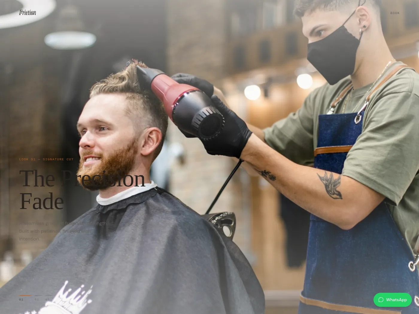 Friction Barbershop Website