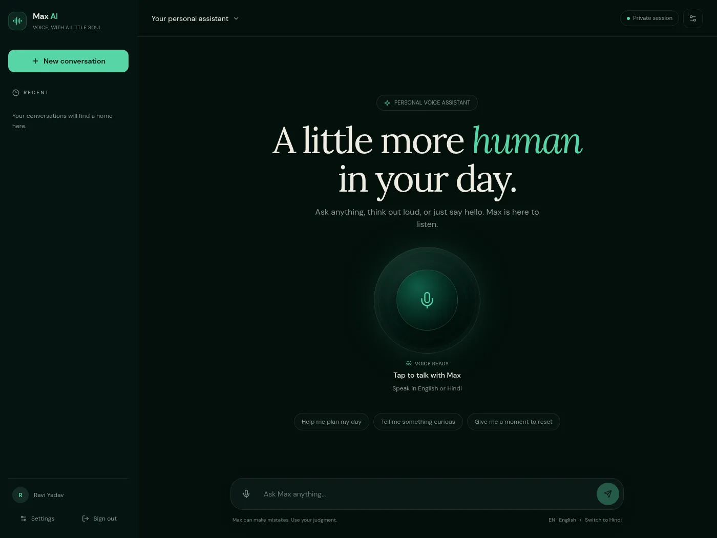 Max AI Voice Assistant
