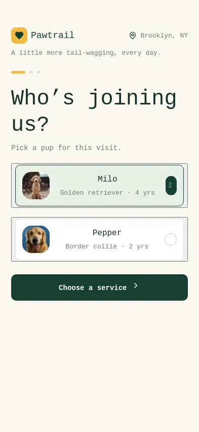 Pawtrail Dog Walker Mobile