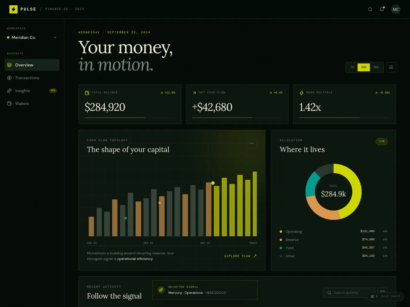 Pulse Finance Dashboard