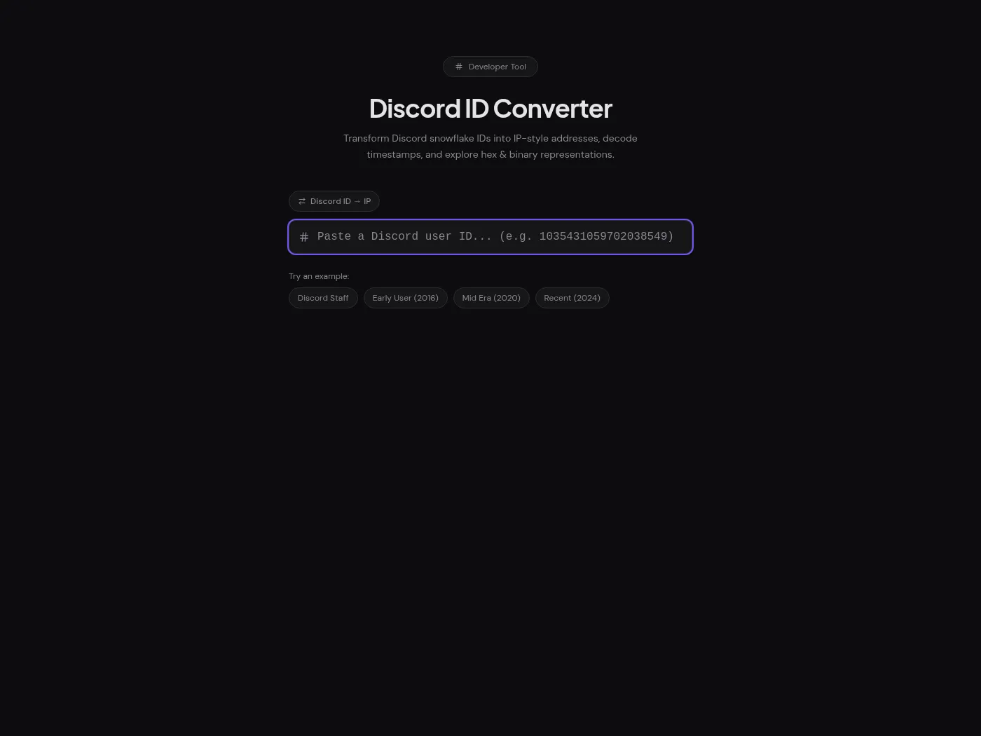 Discord ID Converter