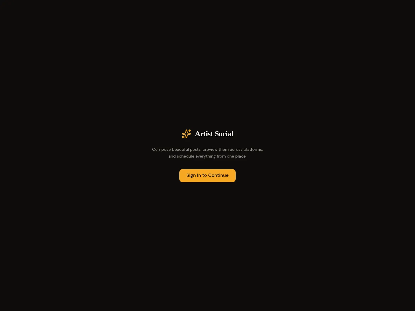 Artist Social Scheduler