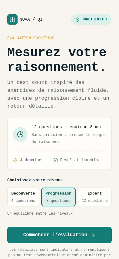 QI Test Mobile App