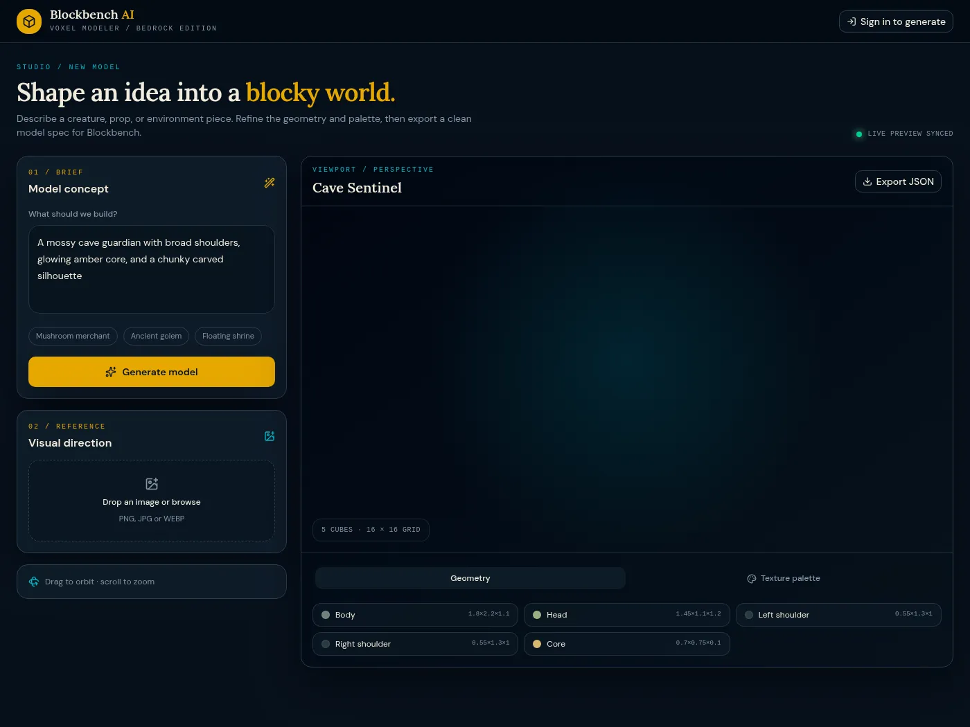 Blockbench AI Modeler
