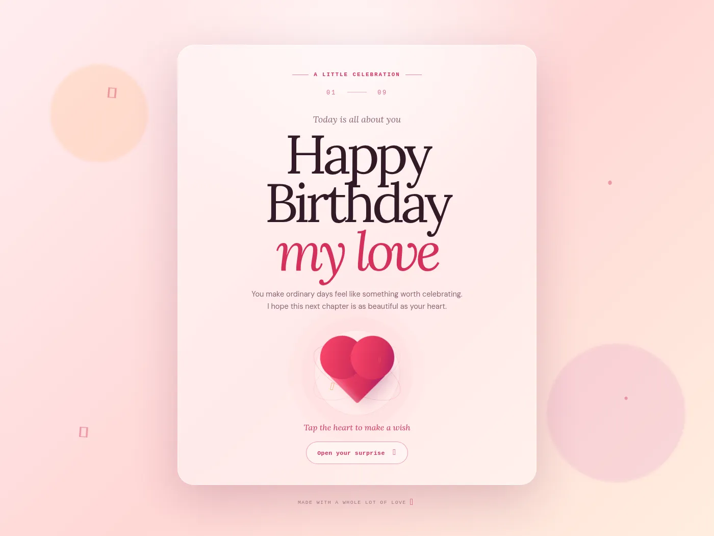 Heartfelt Birthday Animation