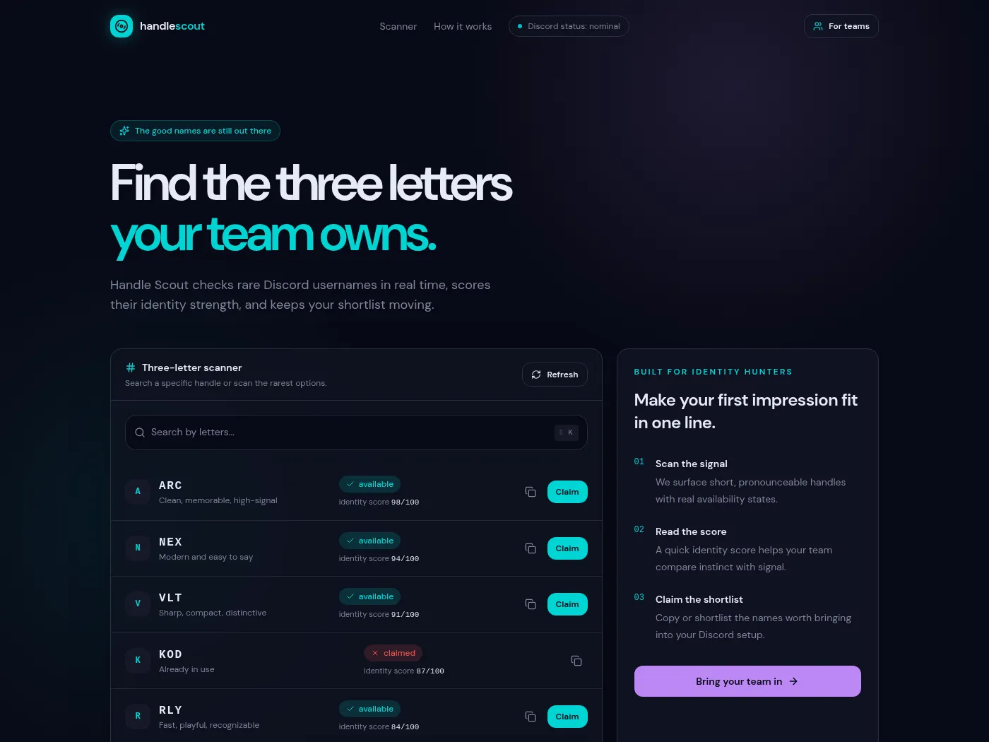 Discord Name Scanner