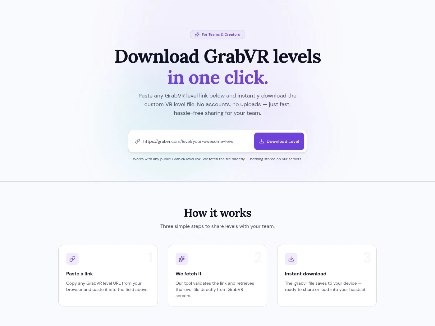 GrabVR Level Downloader