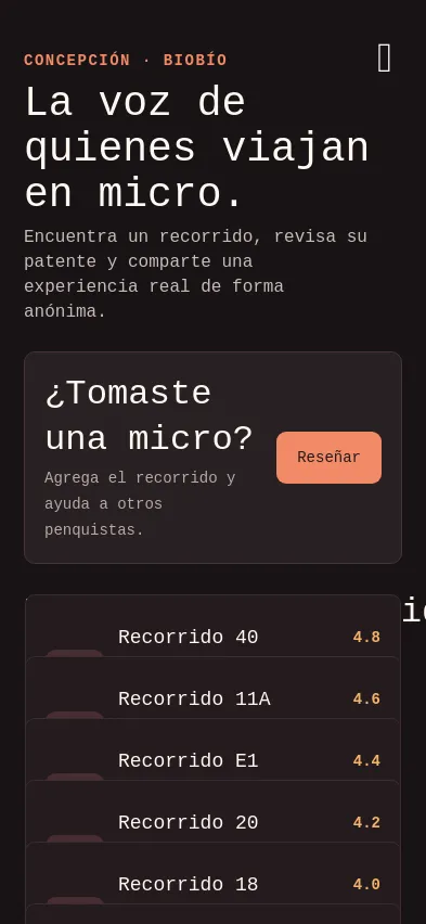 MicroReview Conce App