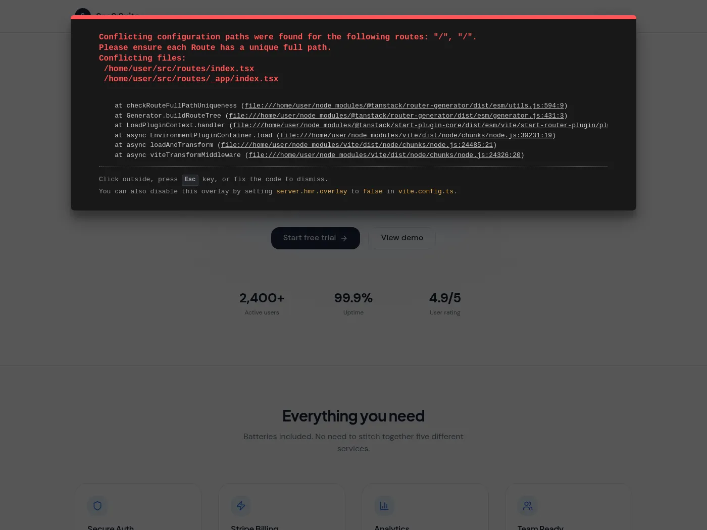 SaaS Dashboard Suite