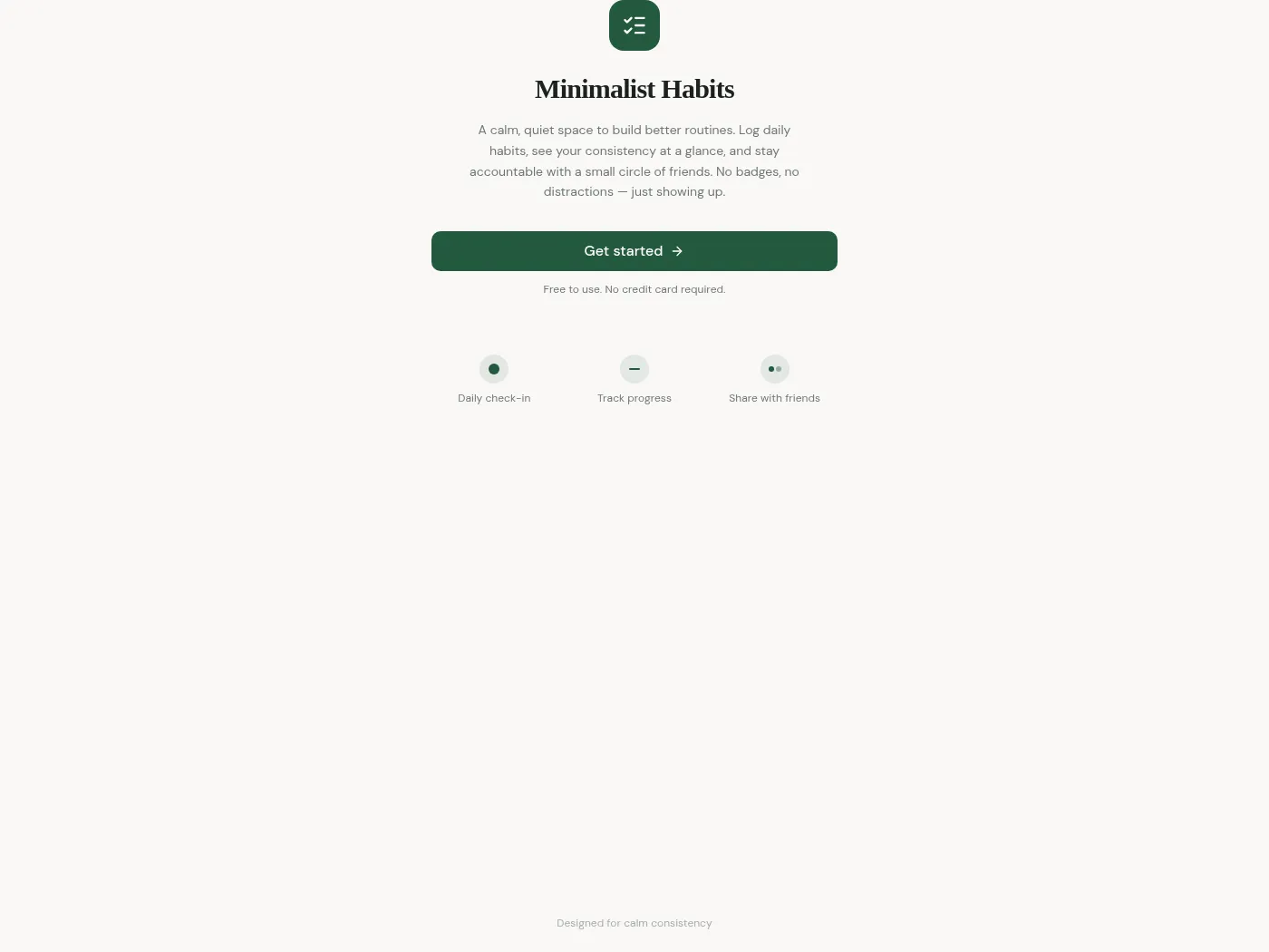 Minimalist Habits