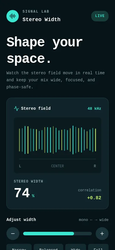 Stereo Width Analyzer